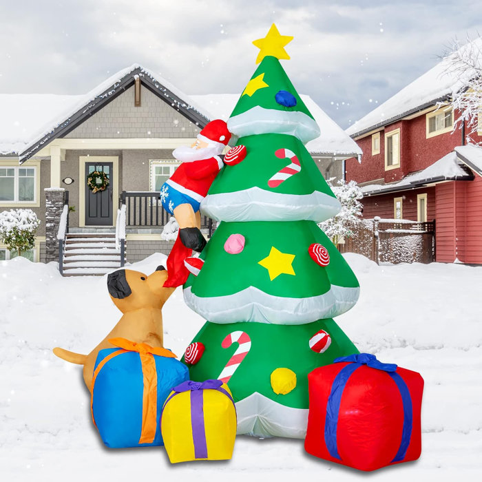 The Holiday Aisle® Jauna 6 8ft Christmas Inflatable Christmas Tree